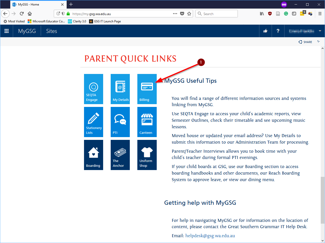 Accessing statements on MyGSG – Great Southern Grammar - Support