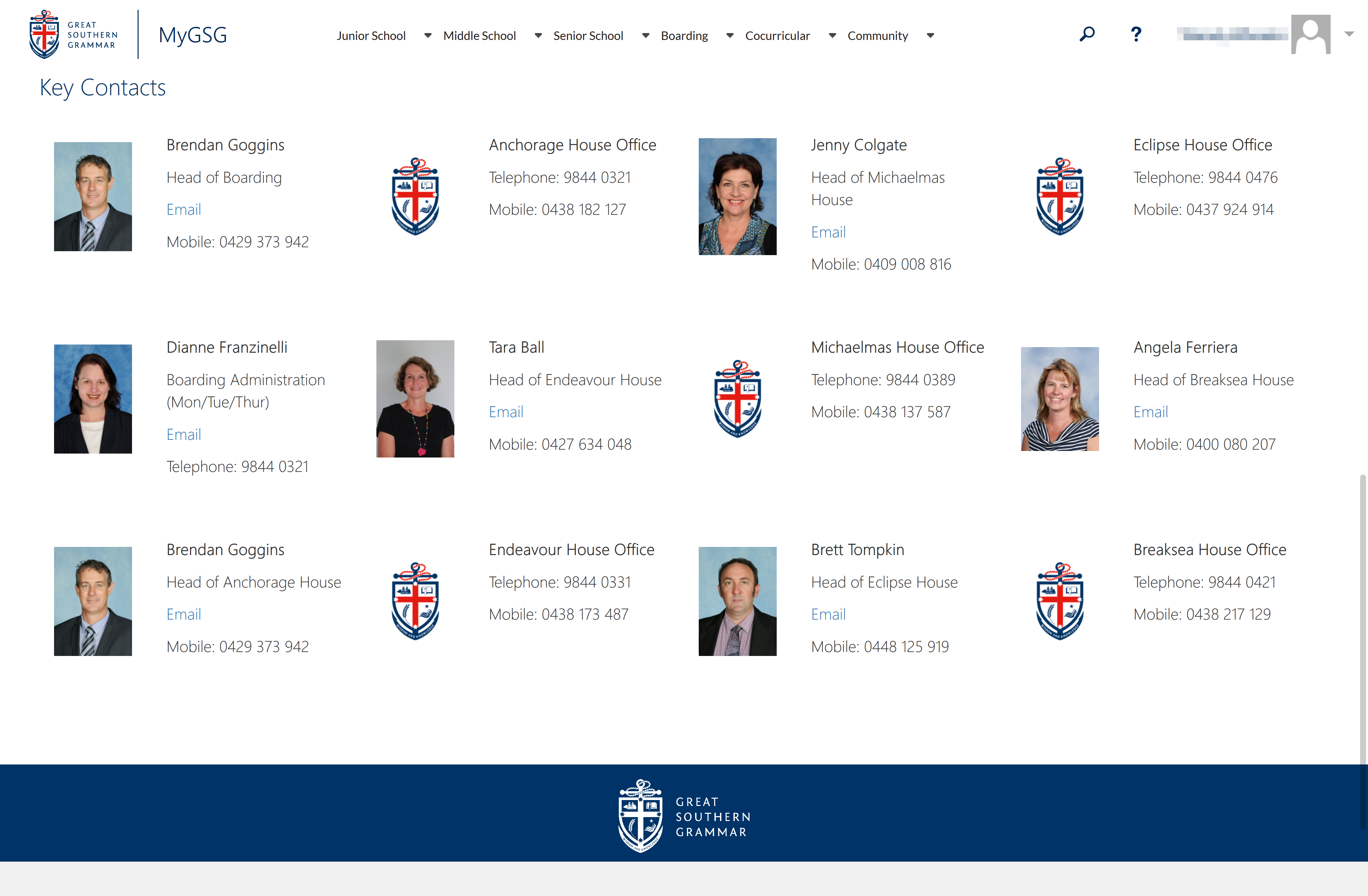 Accessing the redesigned MyGSG – Great Southern Grammar - Support