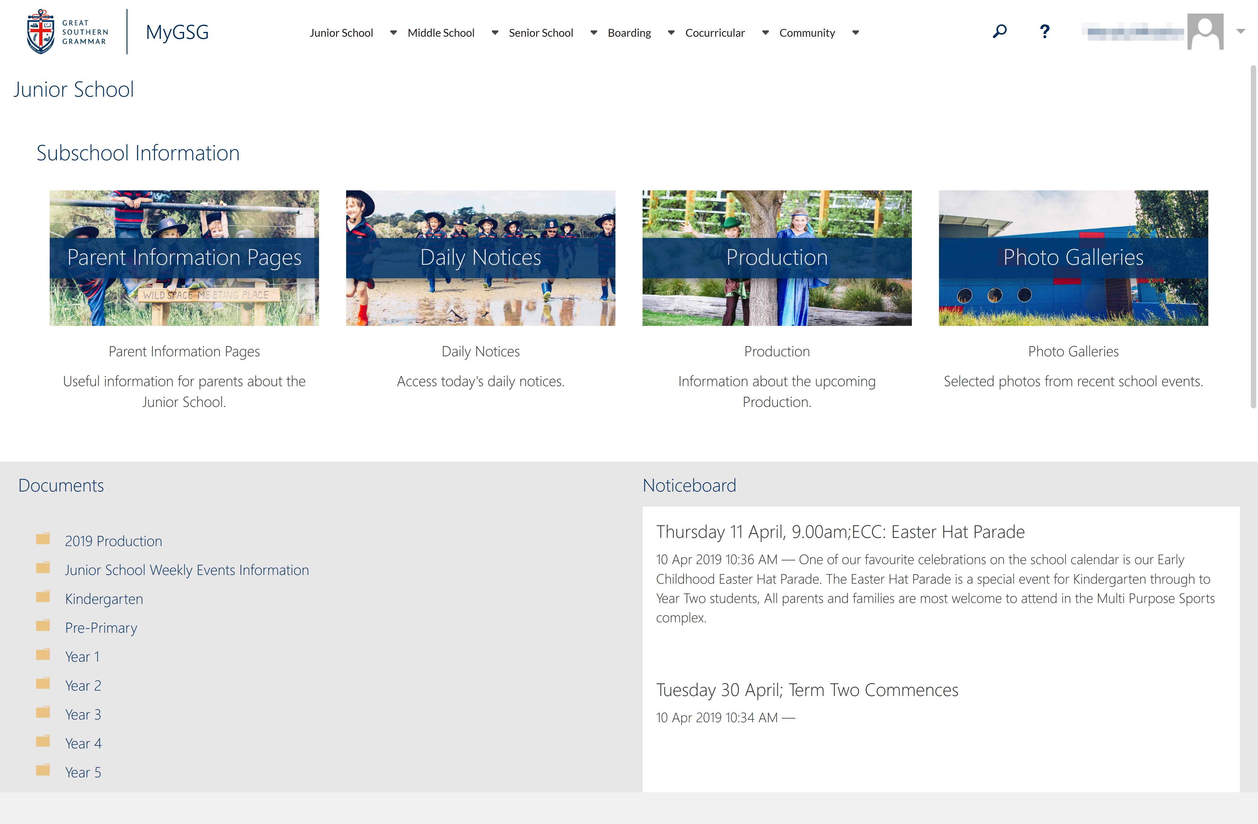 Accessing the redesigned MyGSG – Great Southern Grammar - Support